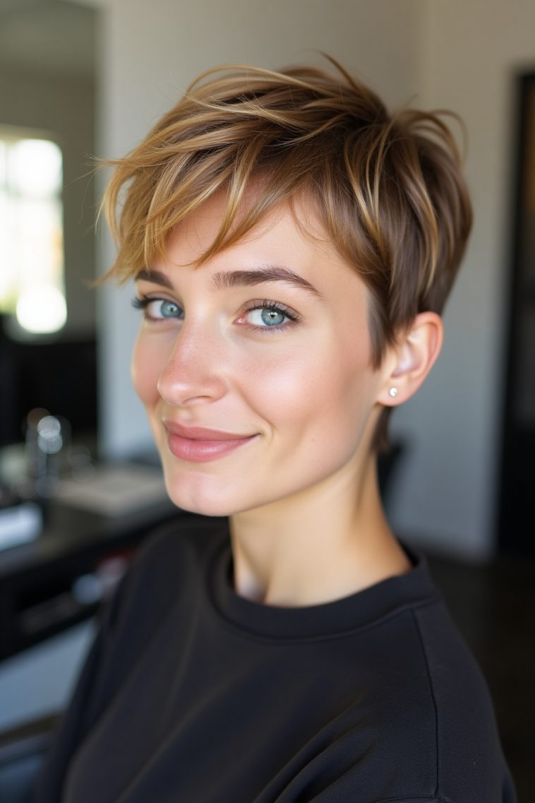 16 Feminine Pixie Cuts for Round Faces That Feel Fresh