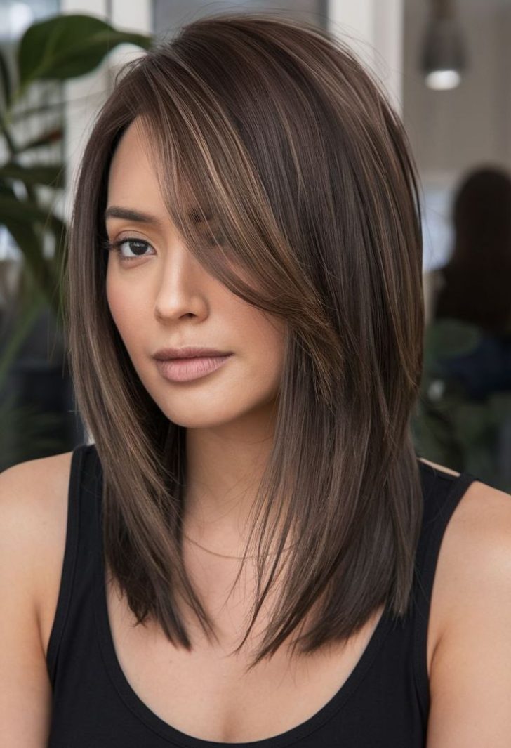 14 Face-Framing Straight Hairstyles Every Round-Faced Girl Should Try