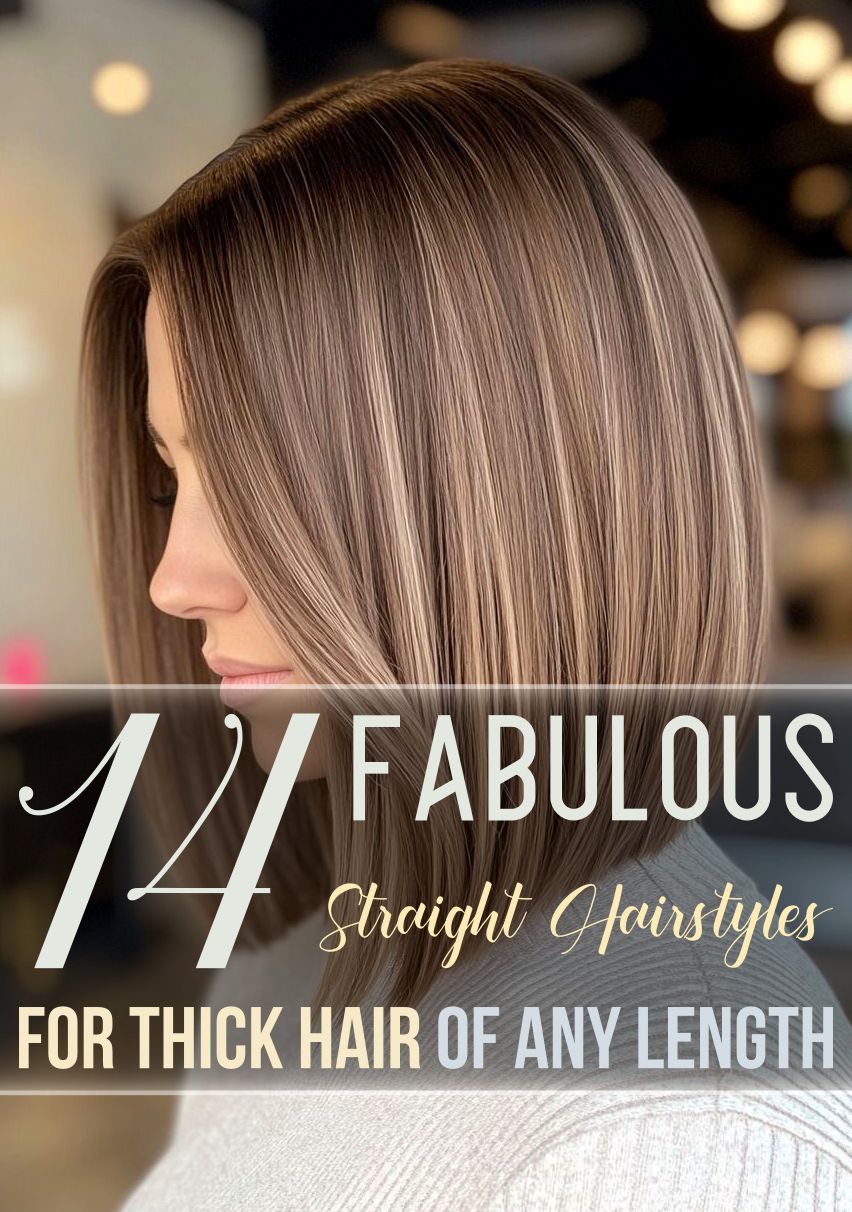 14 Fabulous Straight Hairstyles for Thick Hair of Any Length
