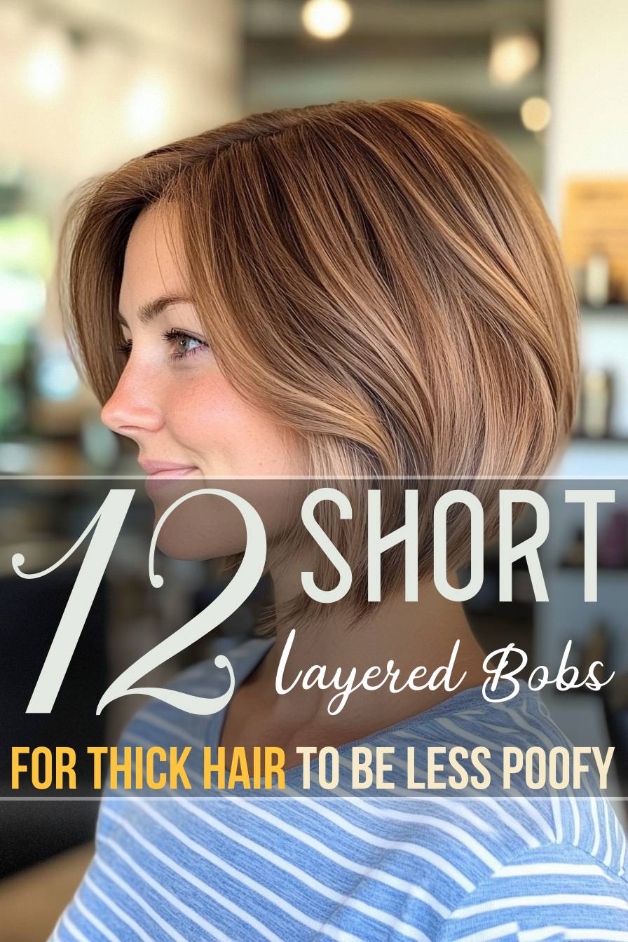12 Short Layered Bobs for Thick Hair to Be Less Poofy